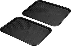 Amazon.com | PATIKIL 14x11 Fast Food Tray, 2 Pack PP Plastic Reusable ...