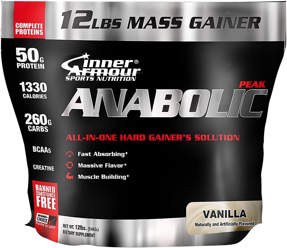 Inner Armour Anabolic-Peak Weight Gainer Vanilla 12lb Bag : Amazon.co ...