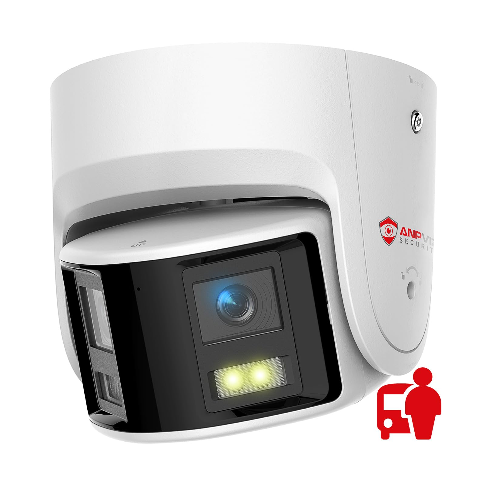 Anpviz6mp Poe Dual Lens Security Camera Outdoor Panoramic 180 Wide | Desertcart Australia