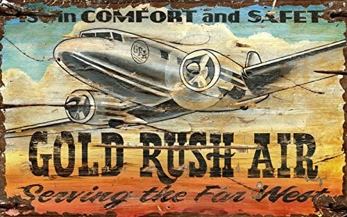 Old Vintage Signs "Gold Rush" Vintage Sign, 15-Inch by 26-Inch : Amazon ...