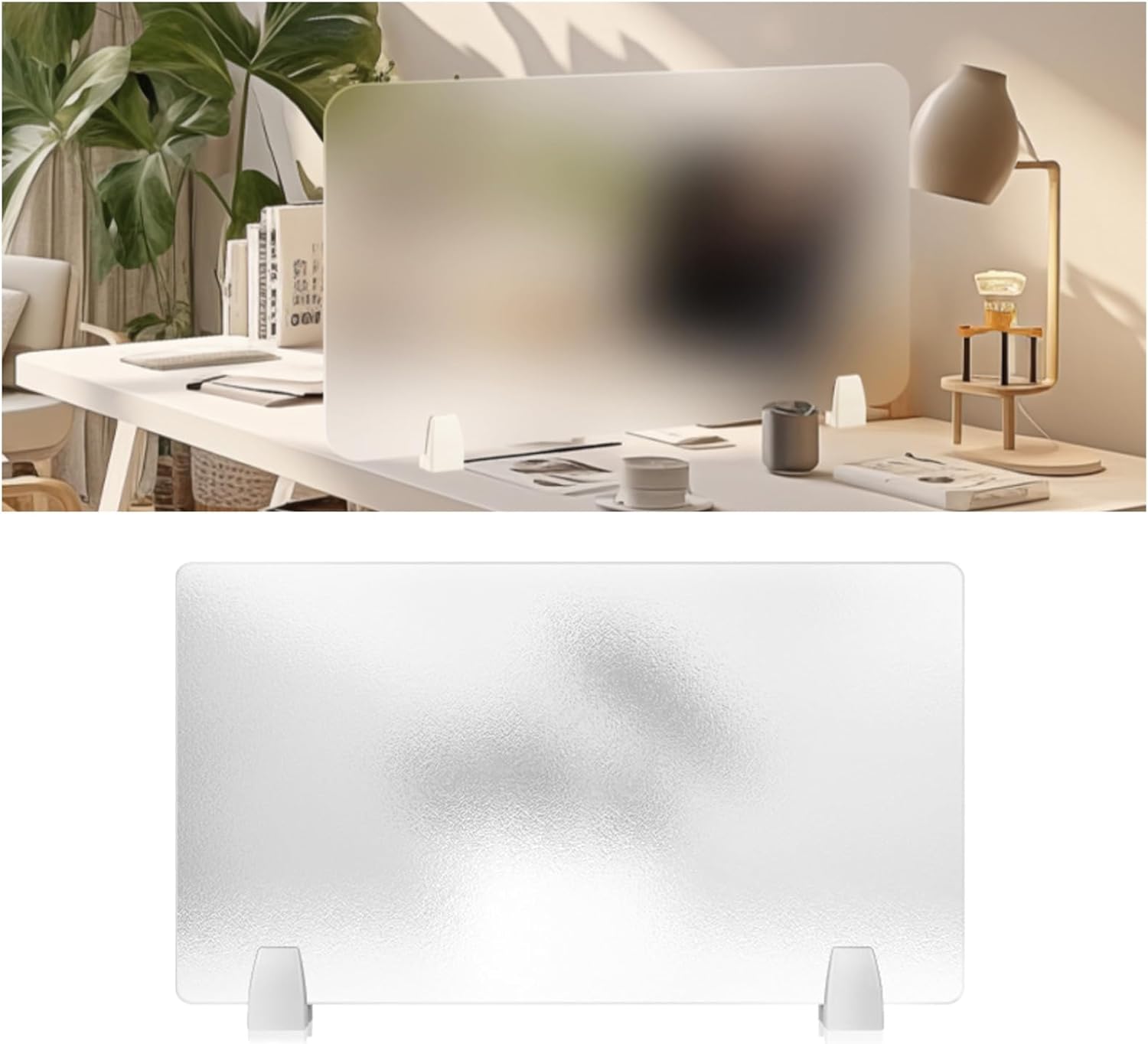 Amazon.com: Clamp-on Desk Partition, Frosted Acrylic Desk Privacy Panel ...