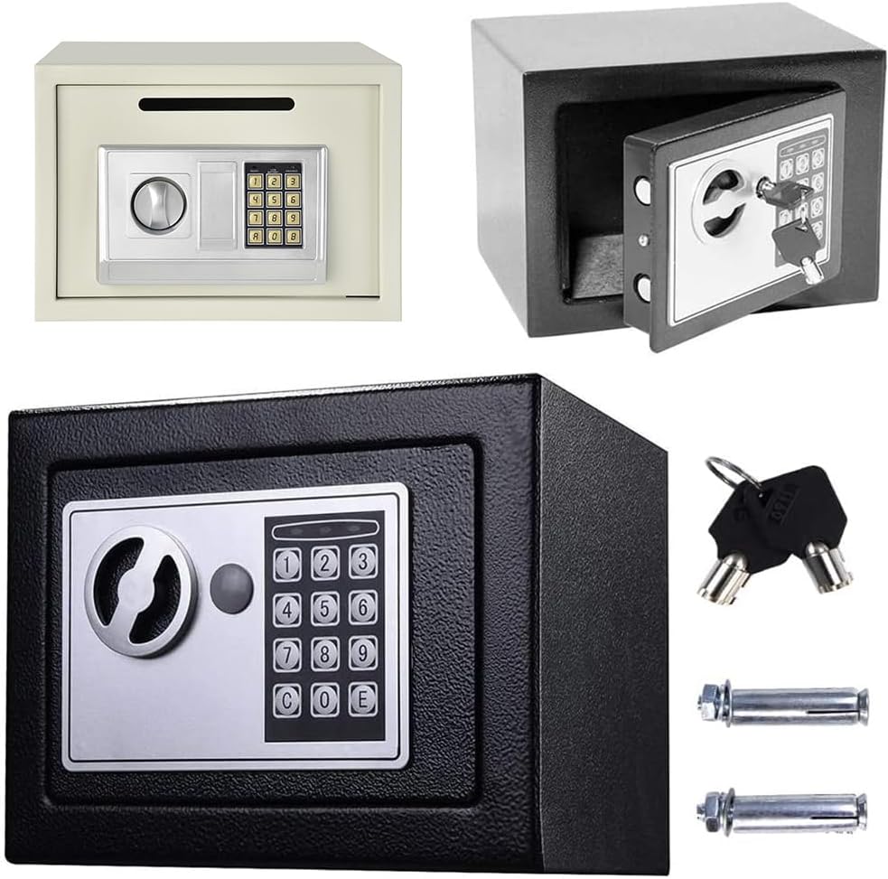 Small Safe Box 4.6L Electronic Digital Safe Box Metal Steel Cabinet ...
