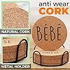 Amazon.com: Funny Coasters Set of 6 with Holder – Cork Coasters for ...