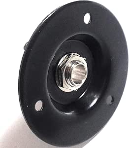Amazon.com: Black Speaker Amp Jack Plate, 2 inch Round Metal with 1/4 inch Switchcraft #11 Jack