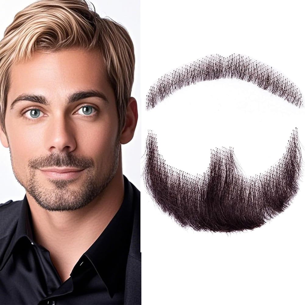 Amazon.com: Fake Beard Goatee Beards Realistic Full Hand Tied Goatee ...