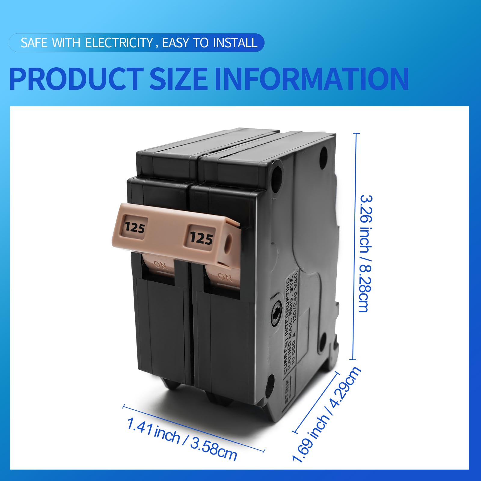 Snapklik.com : C2125 2-Pole 125-Amp Circuit Breaker, Type C3/4-In Plug-On Molded Case Circuit ...