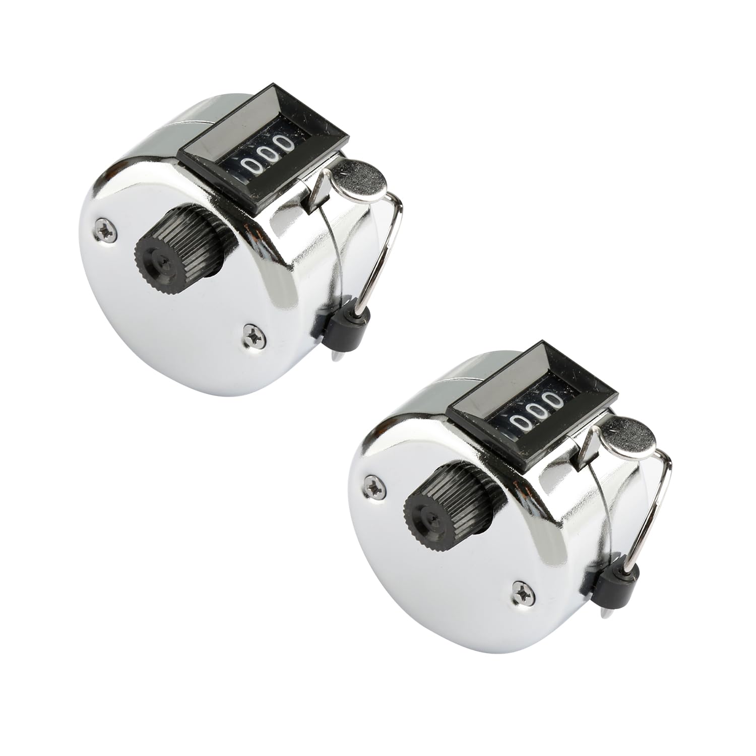 Tabanzhe 2 Pcs Metal Hand Counter Clicker - Universal 4-Digit Counter ...