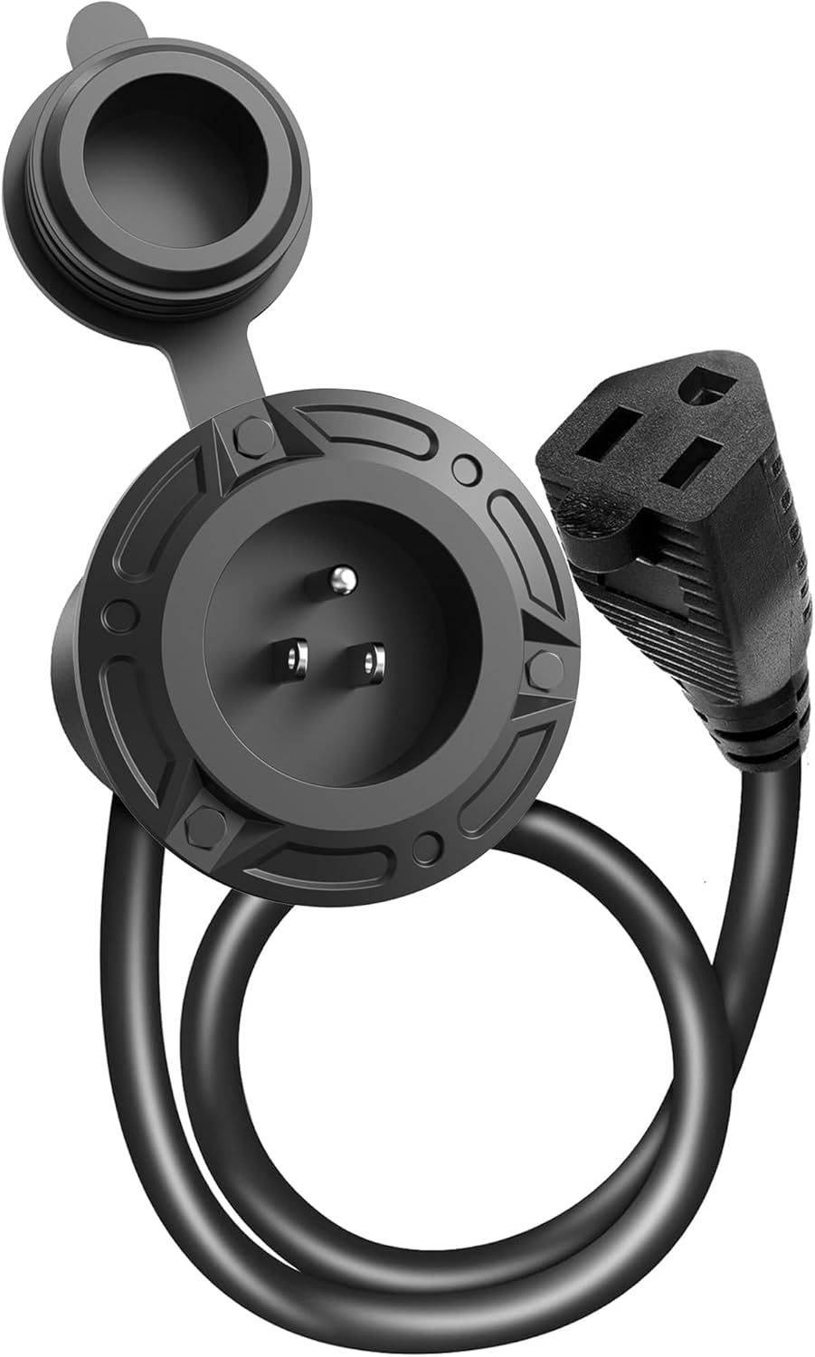 Amazon.com: 15A AC Port Plug,RV Shore Power Inlet Charger Plug,125V ...