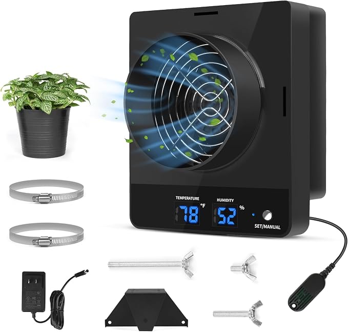 Amazon.com: DAOTAILI 4-Inch Grow Tent Inline Duct Fan, Automatic ...