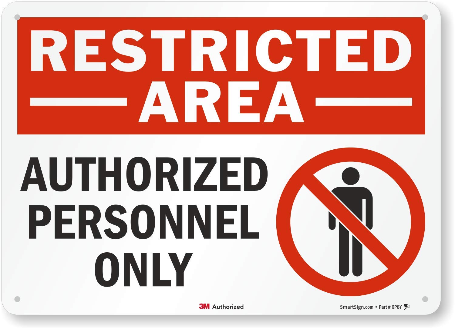 SmartSign 3M Engineer Grade Reflective Sign, Legend "Restricted Area ...