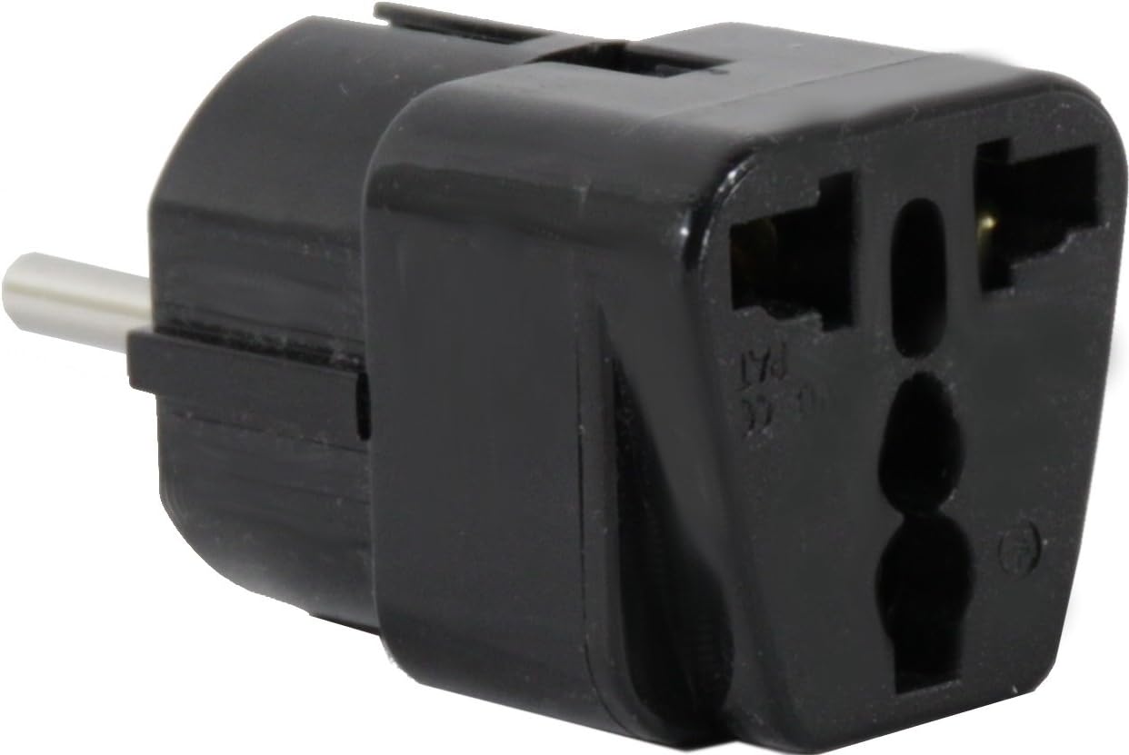 US to SPAIN Travel Adapter Plug for USA/Universal to EUROPE Type E (C/F ...