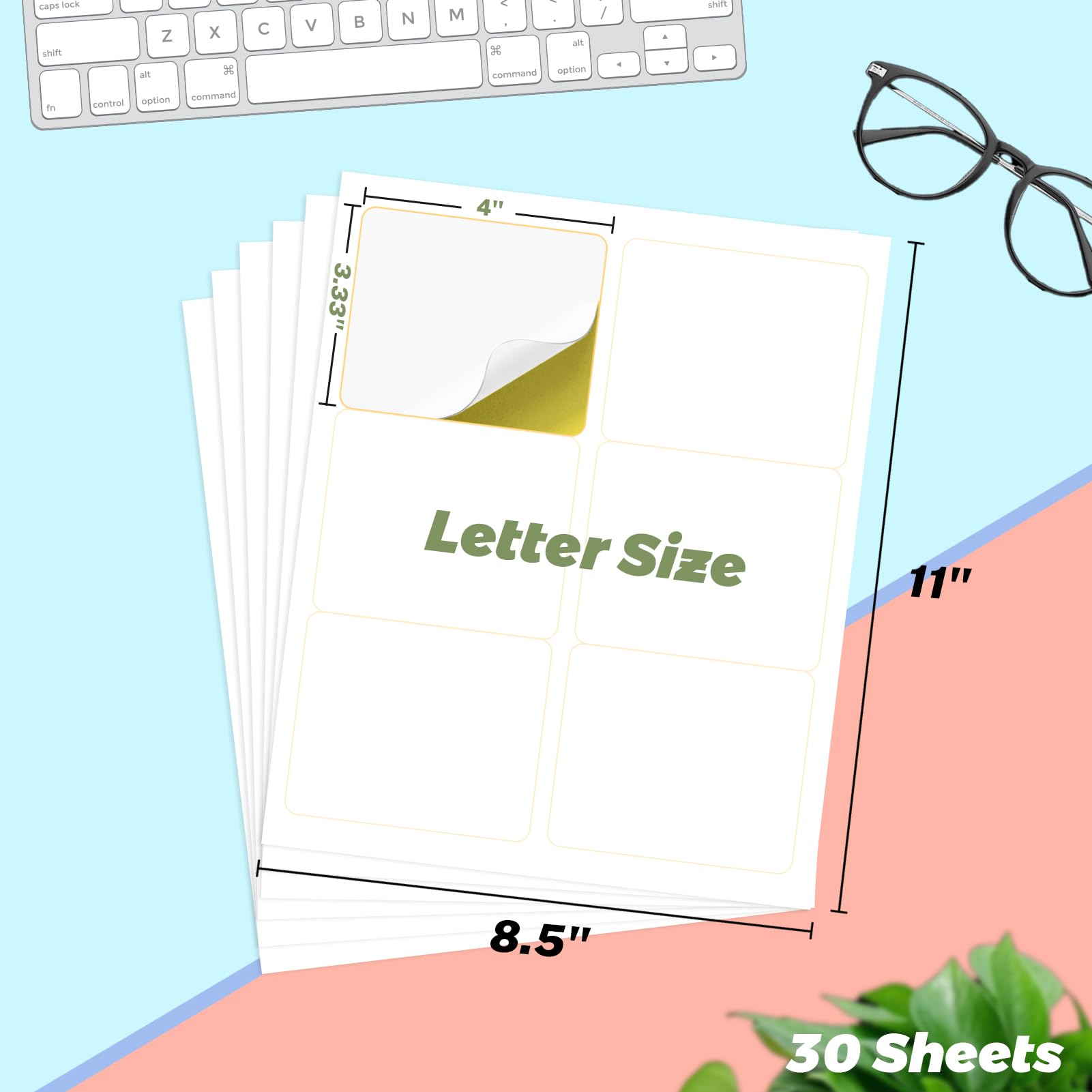 Snapklik.com : HABGP Shipping Address Labels, Matte Printable Address ...