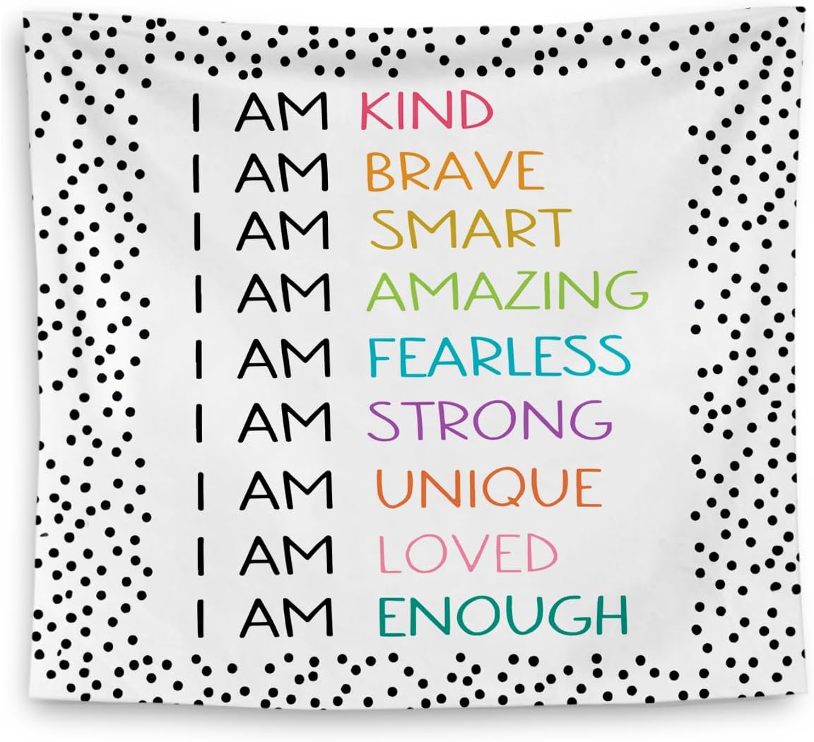 Amazon.com: QGFM Positive Affirmations Wall Decor, I am Kind Brave ...