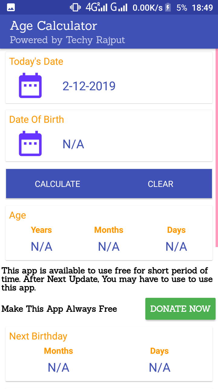 Age Calculator - App on Amazon Appstore