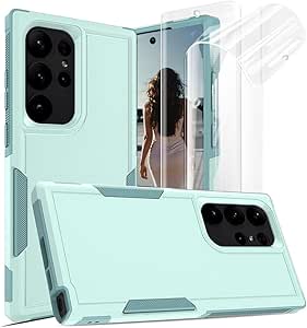 Amazon.com: Jeylly for Samsung Galaxy S23 Ultra Case with [2 Pack] HD Screen Protector, 3 in 1 ...