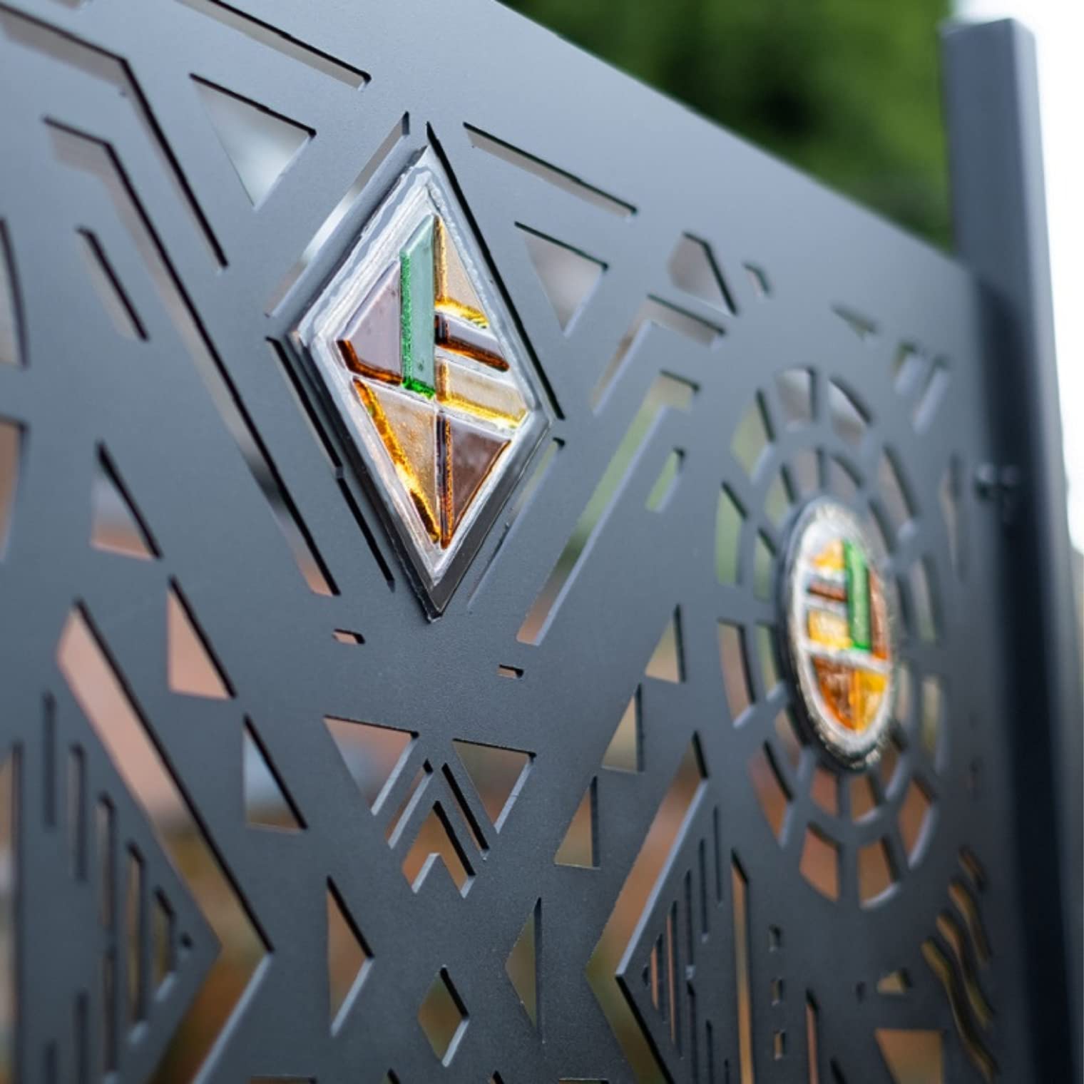 Buy ART DECO Fence Panel Privacy Screen Glass Inserts - Garden Screen ...