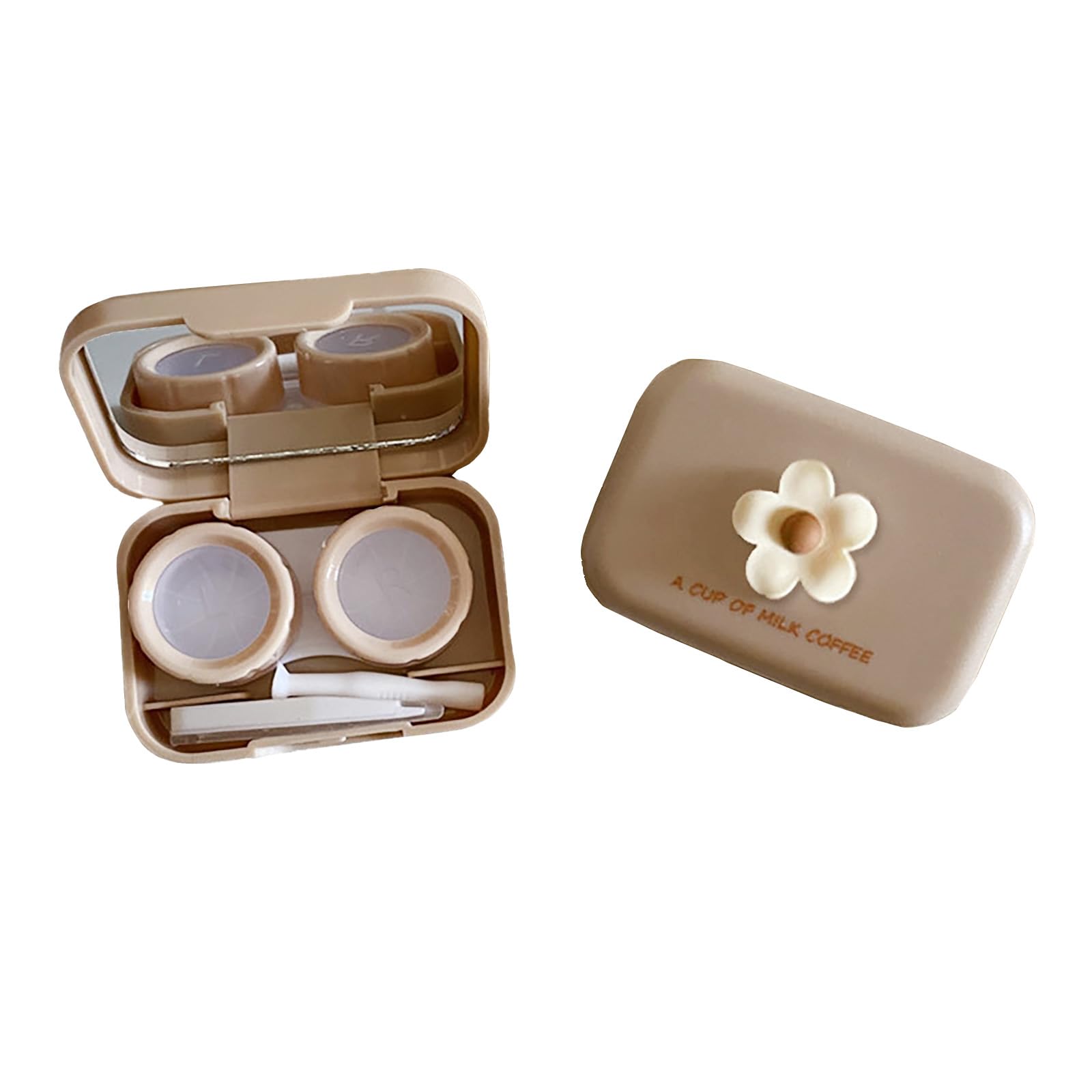 Amazon.com : Tekalobr 2 Pack Mini Contact Lens Cases, Portable Contacts ...