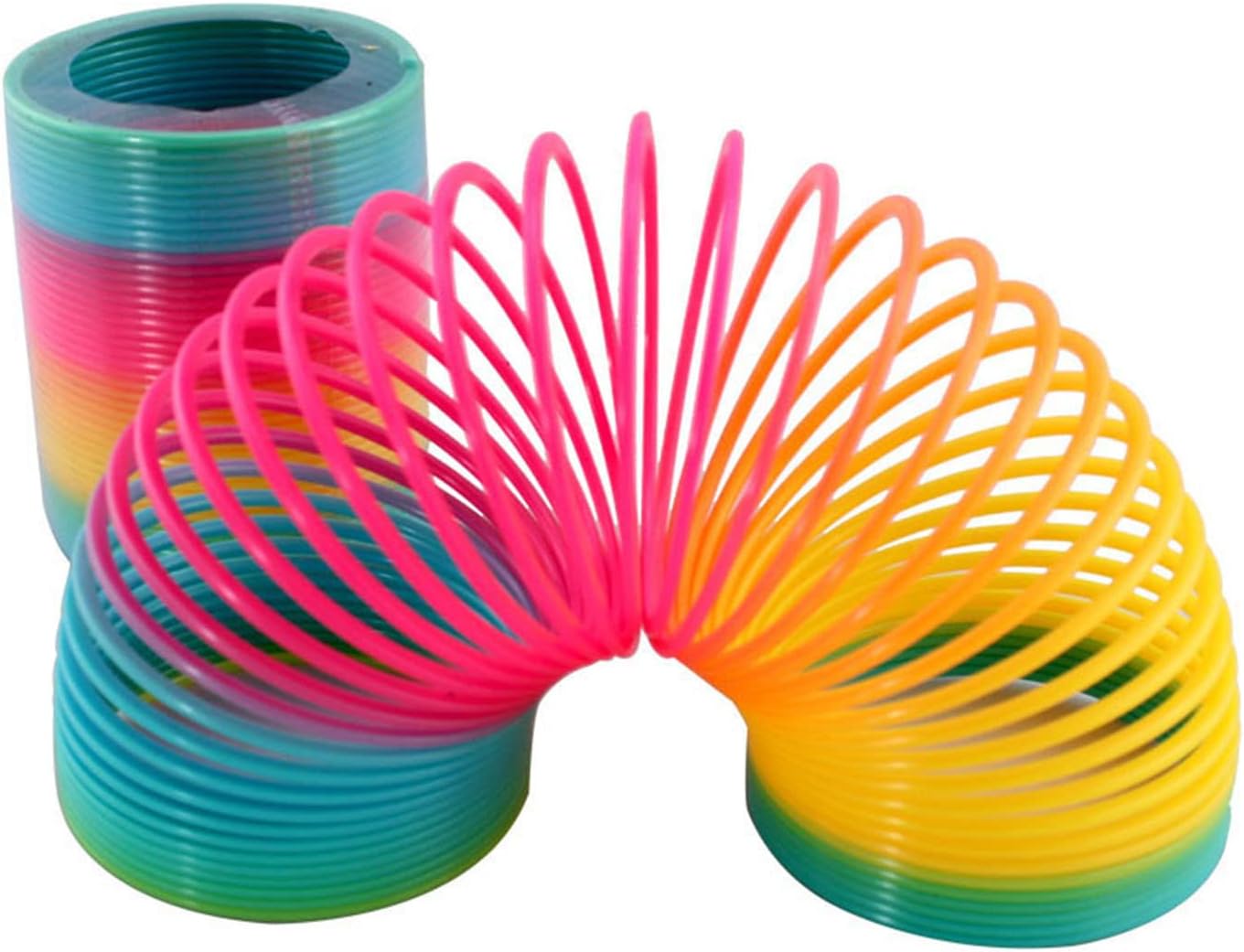 2 pcs Rainbow Coil Spring Toy,Magic Spring Coil Slinkier Toy,for ...