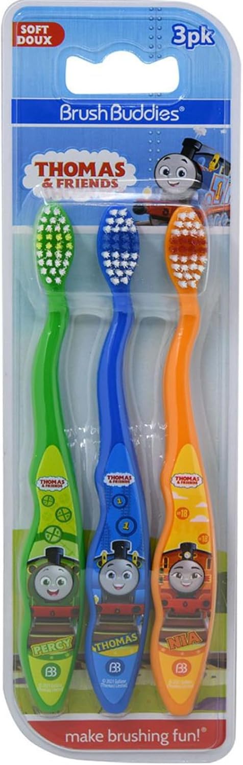 Amazon.com: Brush Buddies Thomas & Friends Toothbrush for Kids, Toddler ...