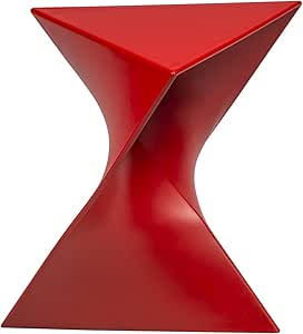Amazon.com: LeisureMod 15.75" Red Stackable Side Table - Weather ...