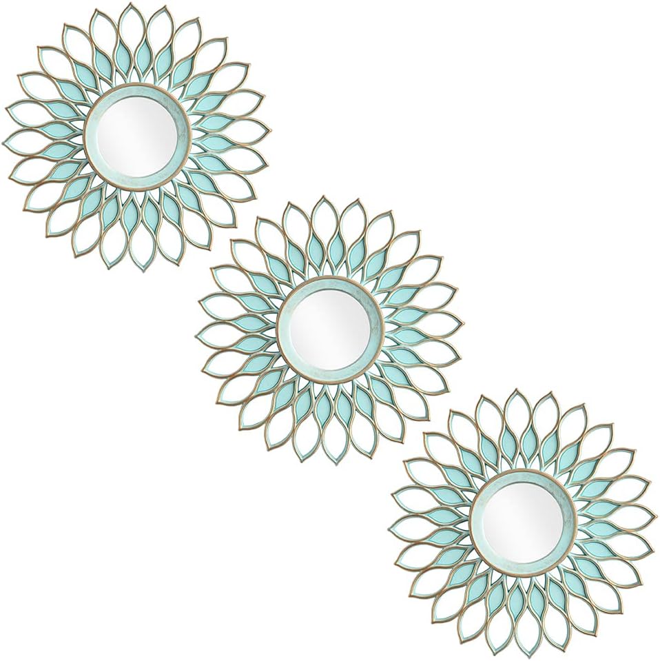 Amazon.com: Aeveco Small Round Decorative Mirrors Pack of 3 for Room ...