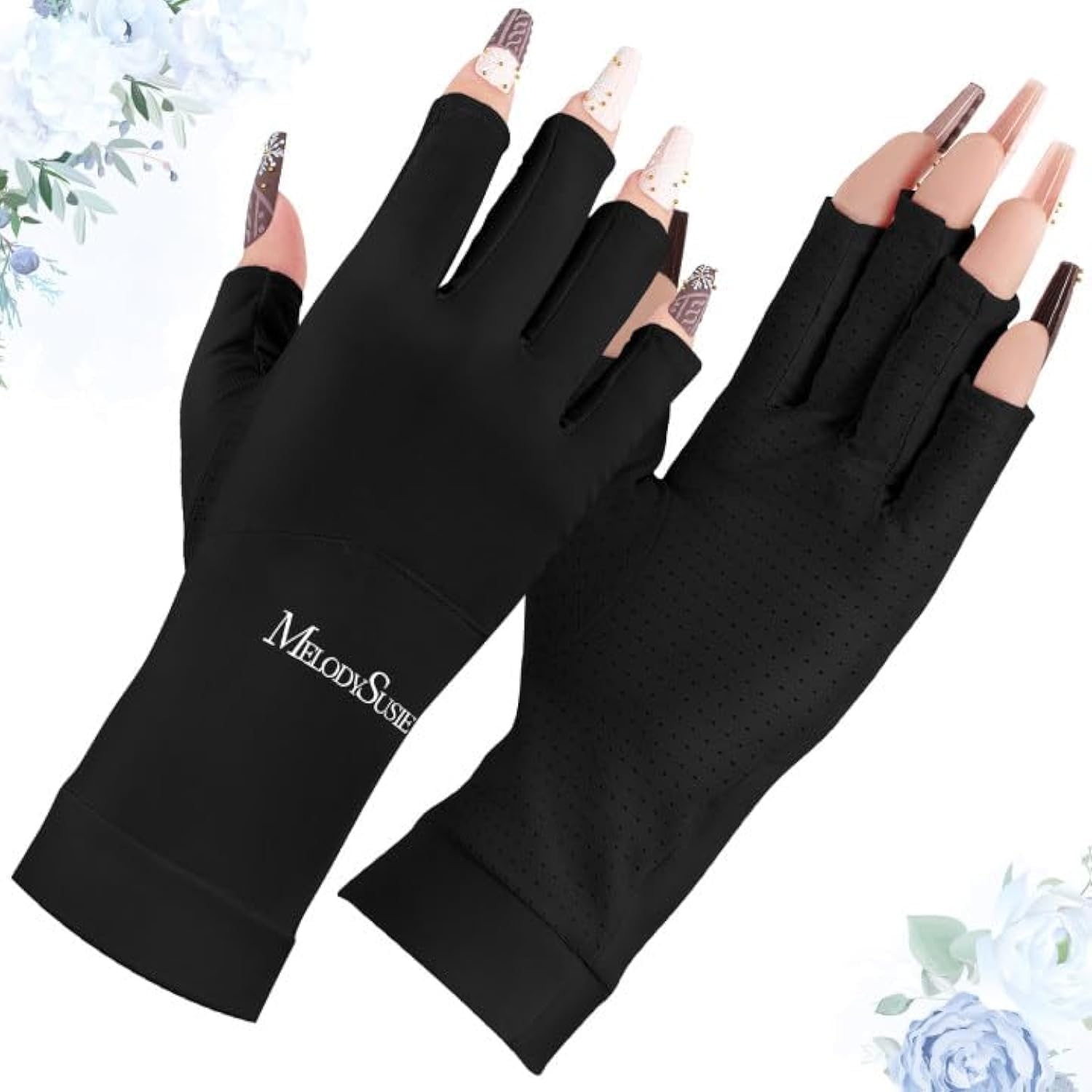 Amazon.com : MelodySusie Premium UV Gloves for Nails, Professional UPF ...