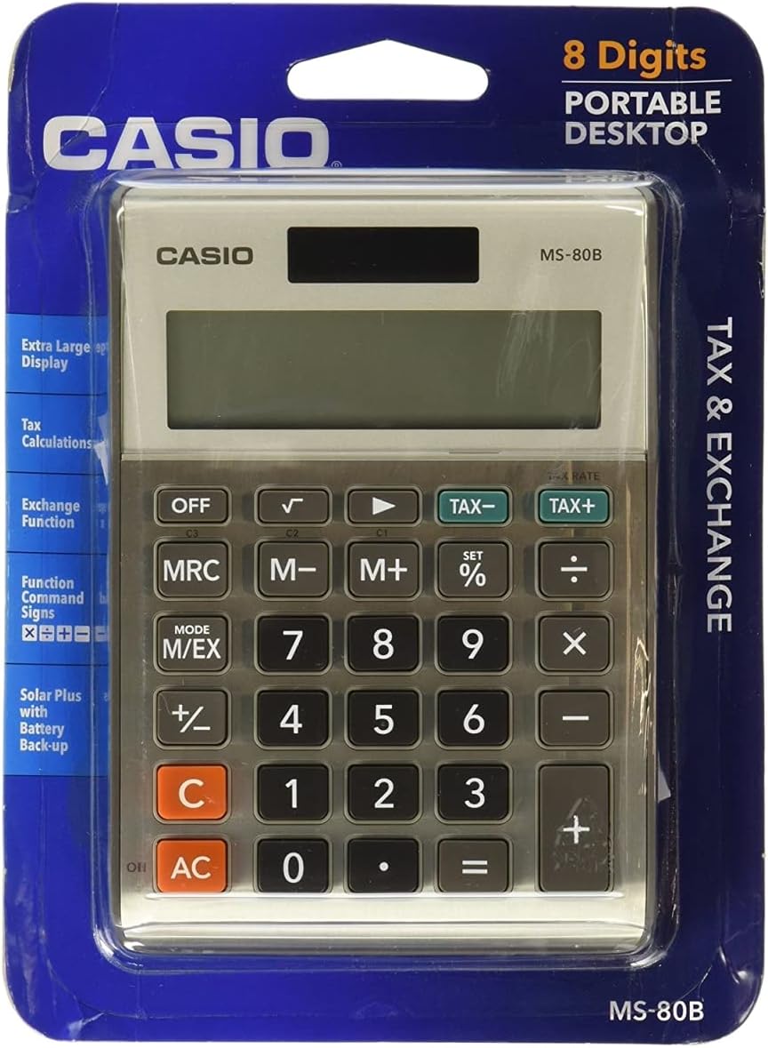 Casio MS80S Solar Plus Desktop Calculator : Amazon.ca: Office Products