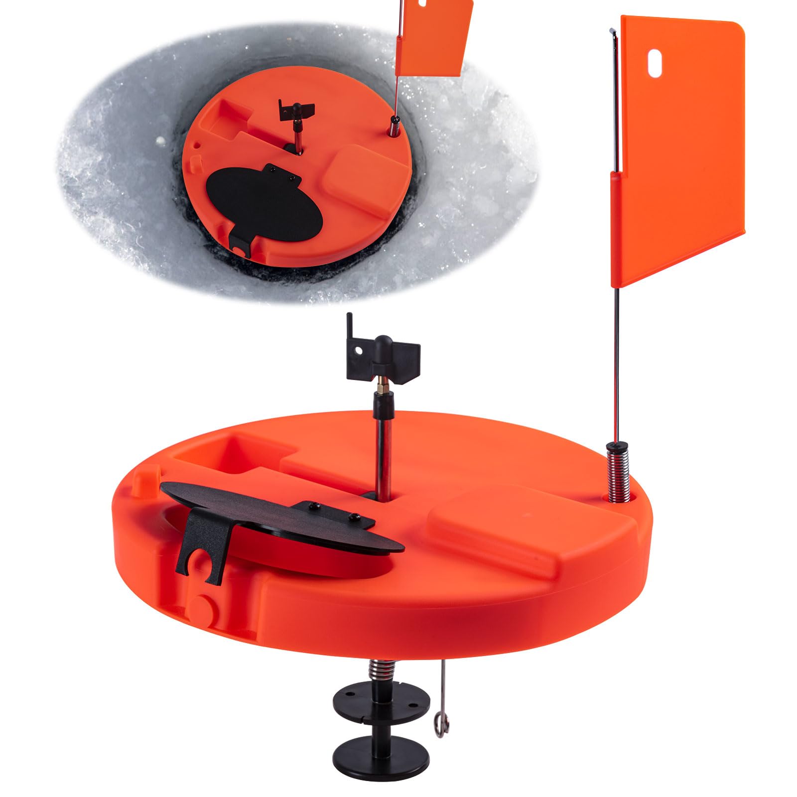 Amazon.com : Goture Ice Fishing Tip-Up Thermal Tip-Up with Pole Flags ...