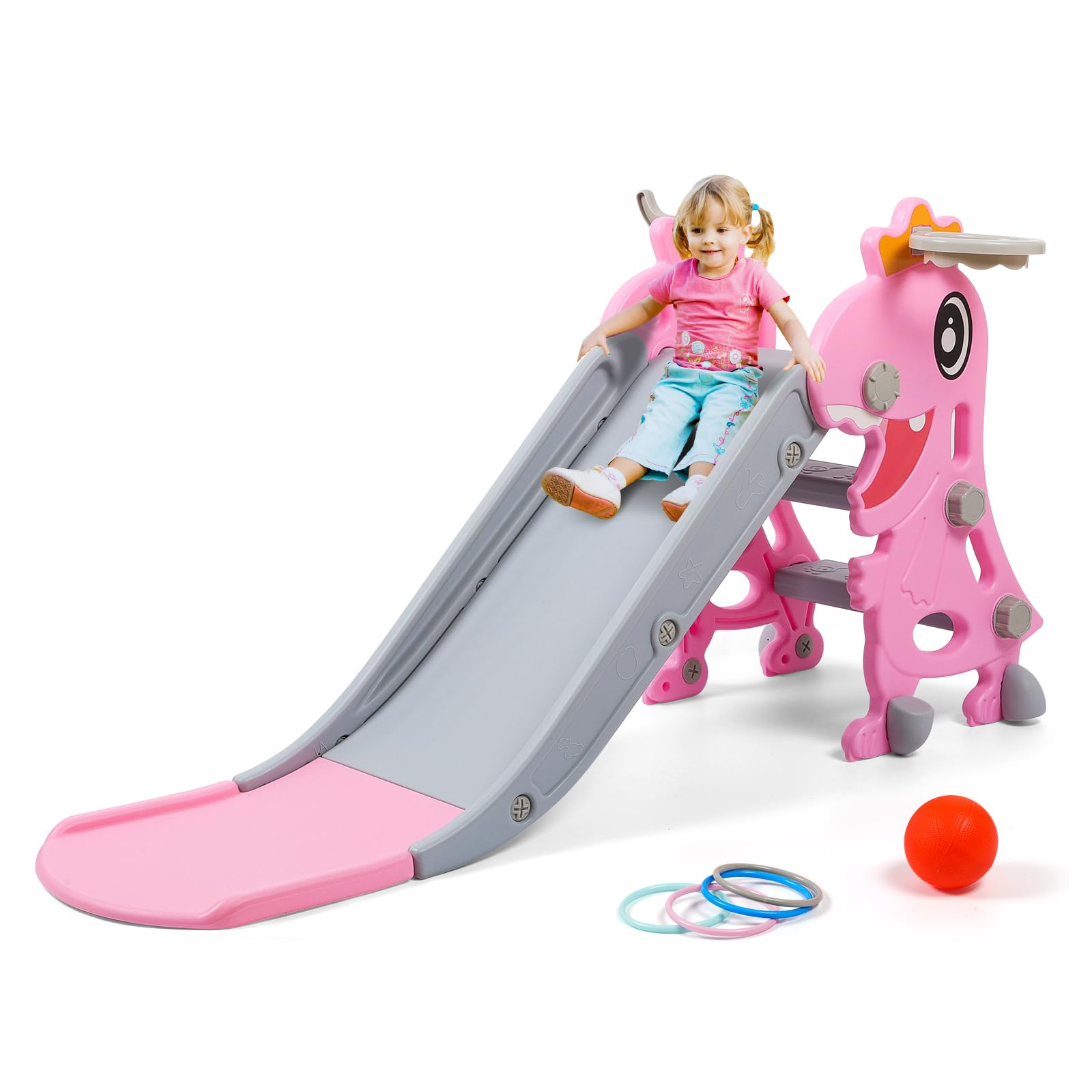 Indoor Slide for Toddlers 1-3, Foldable Kids Toddler Indoor Slide ...