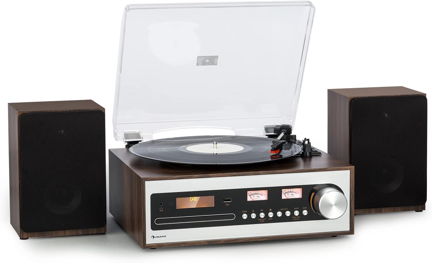 Auna Vinyl Record Player, Bluetooth Vinyl Records Turntable Record ...