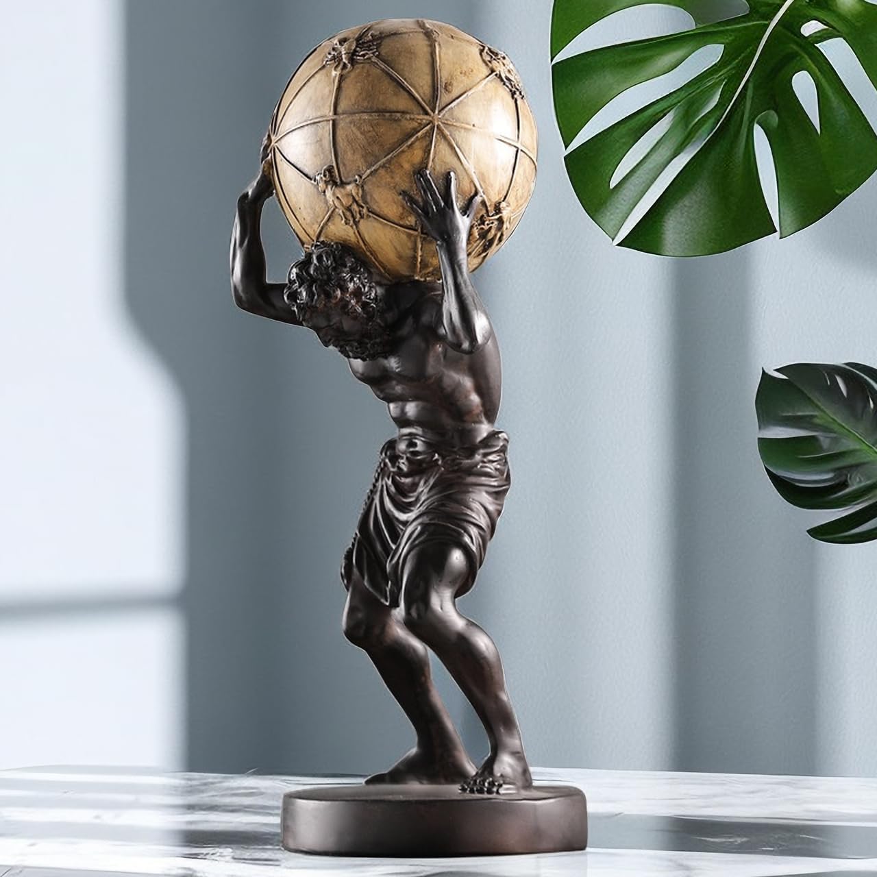 Amazon.com: Large Greek Atlas Holding World Statue Sculpture Figurine ...