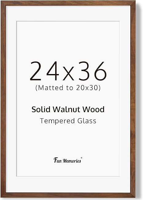 Amazon.com - 24x36 Picture Frame, 24 x 36 Poster Frame, Natural Walnut ...