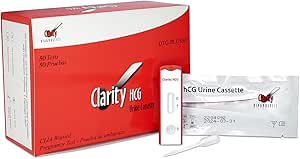 Clarity HCG Urine Cassette Pregnancy Tests (50 Individually Sealed ...