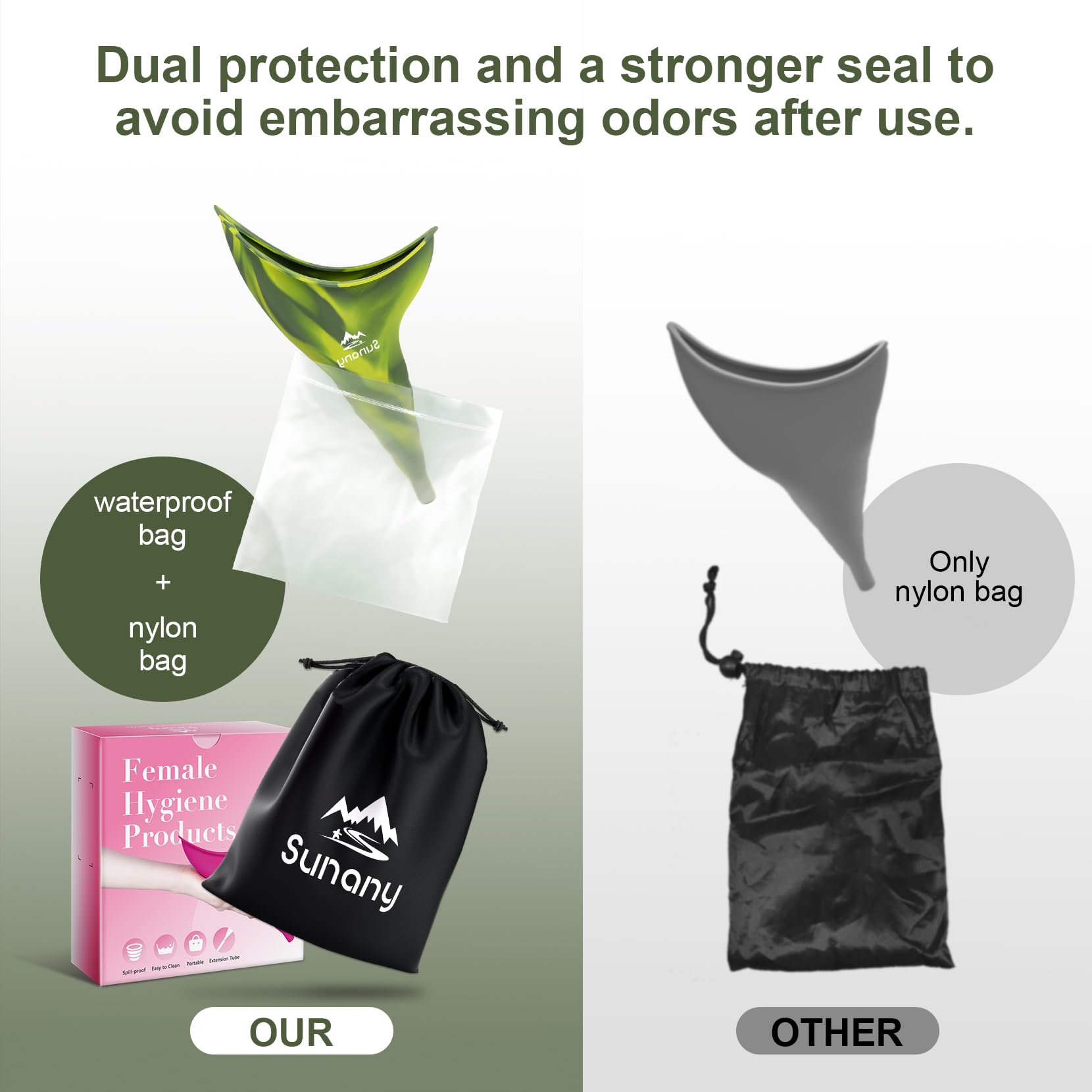Snapklik.com : Female Urination Device,Reusable Silicone Female Urinal ...