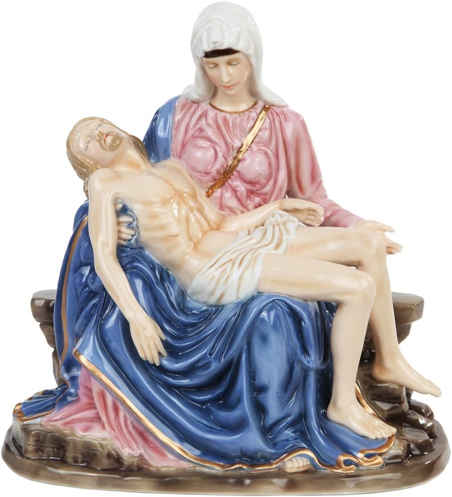 PTC Michelangelo's La Pieta Mary with Jesus Statue Figurine - Made of ...
