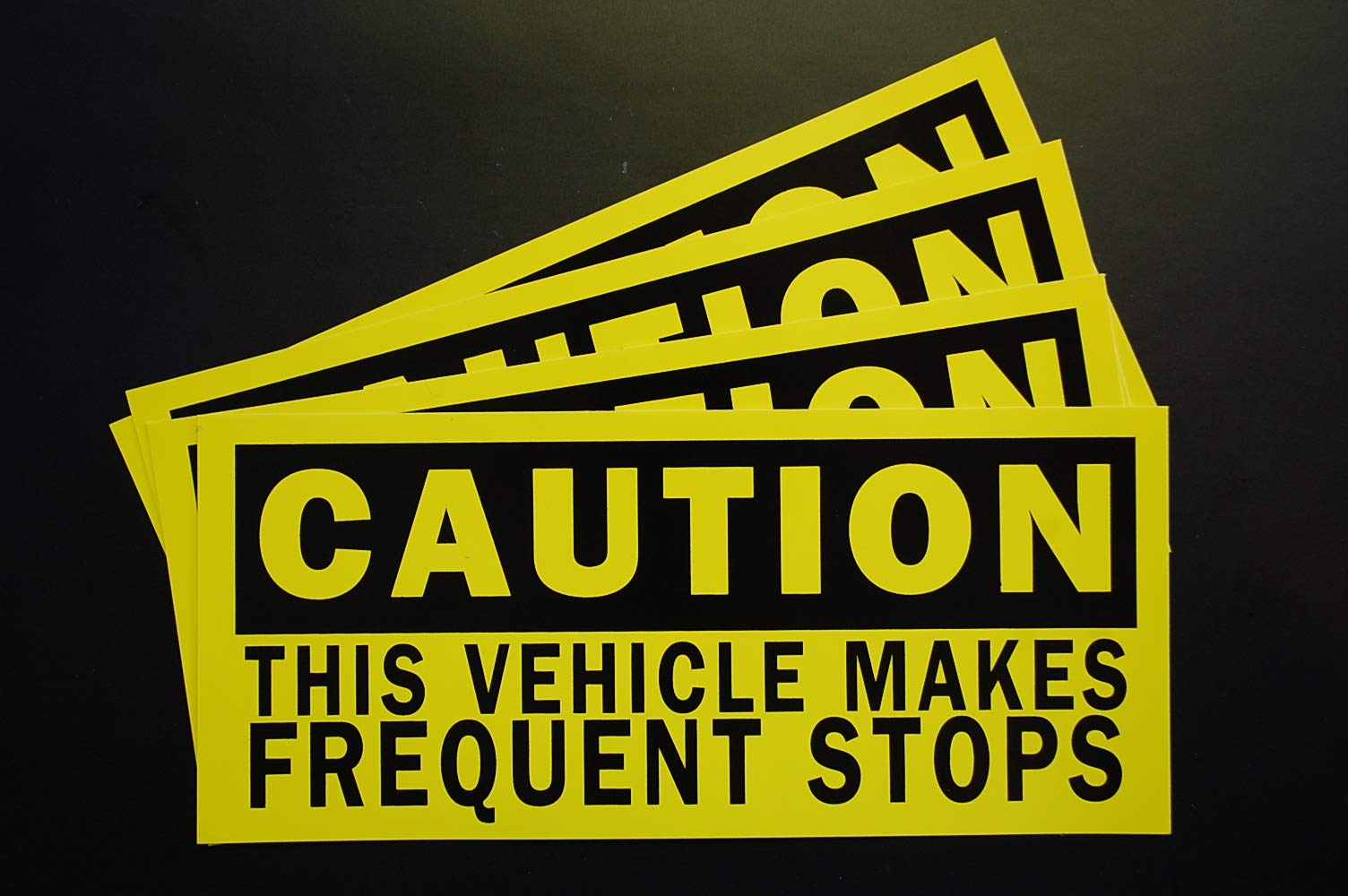 Amazon.com: Caution This Vehicle Makes Frequent Stops Sticker Vinyl ...