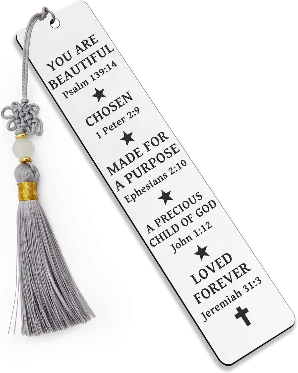 Amazon.com: Ptzizi Inspirational Christian Metal Engraved Bookmark with ...