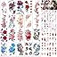 Amazon.com : Sexy Navel Temporary Tattoos 20 Sheets Large Black Red ...