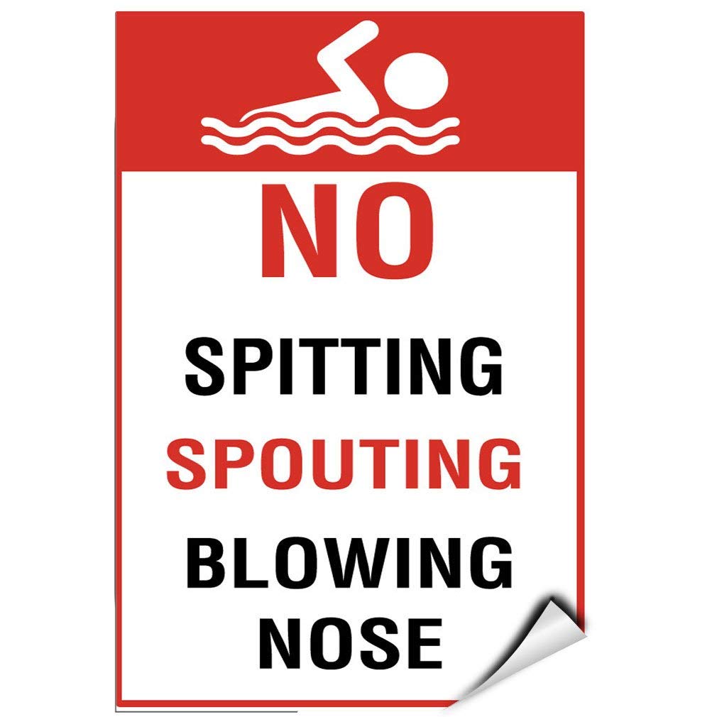 Buy Label Decal Sticker No Spitting Spouting Blowing Nose Activity Sign ...