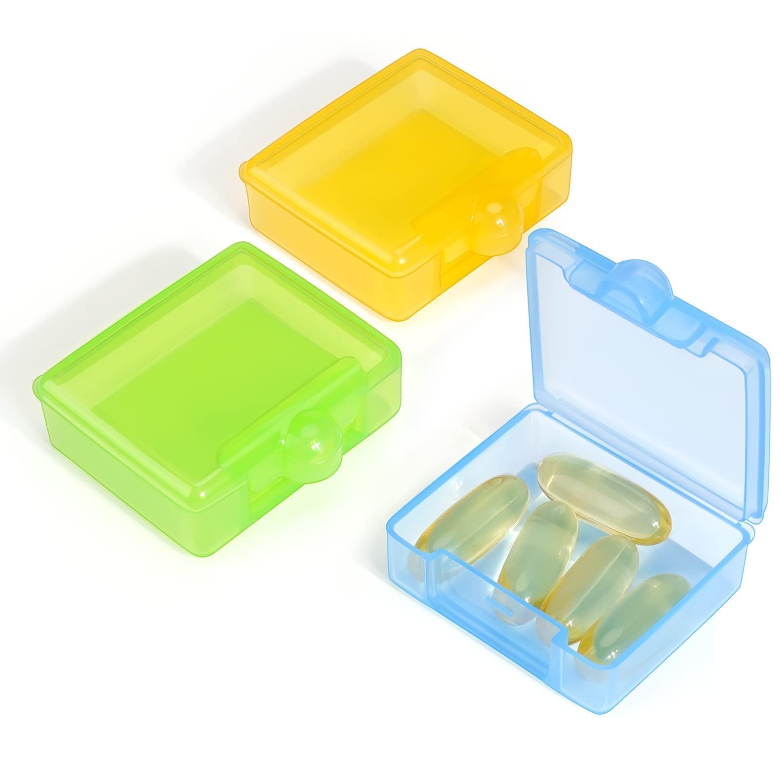 Amazon.com: Opret Small Pill Box (3 Pcs), Square Pill Case Portable for ...