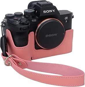 Amazon.com : Bowan for Sony A7 Mark IV Camera Case,Handmade Genuine Real Leather Half Camera ...