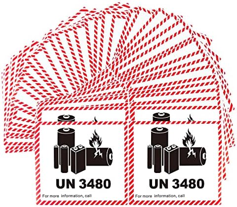PACK4YA 20 x UN3480 Lithium Ion Battery Transport Caution Warning ...