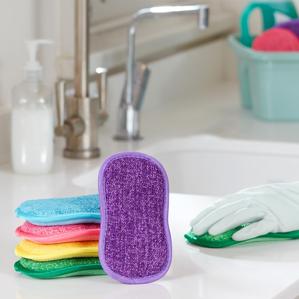 Soopa Scrubber Sponge - Dual-sided microfibre colour-coded sponges ...