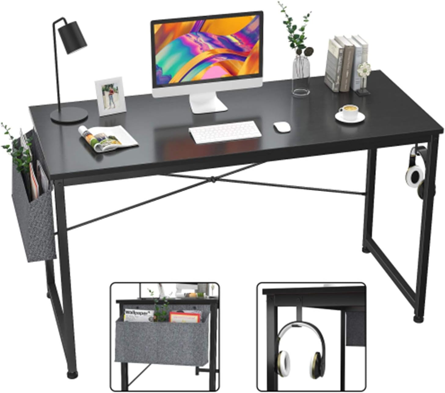 Amazon.com: Study Writing Table Home Office Writing Desk,SOHO Computer ...