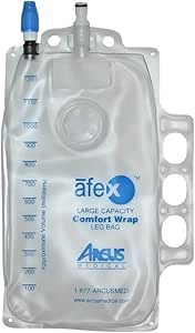Amazon.com: Afex Urinary Collection Leg Bag 40 oz Vented (1200 mL ...
