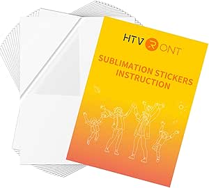 HTVRONT 20 Pcs Sublimation Sticker Paper Waterproof, Matte White ...