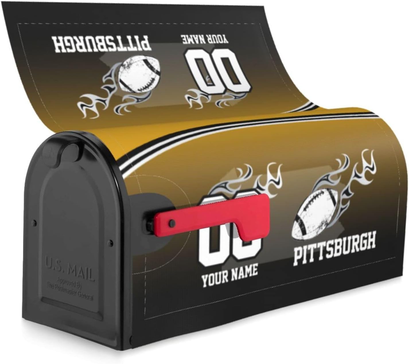 Amazon.com: Pittsburgh Mailbox Cover, Custom Magnetic Mailbox Covers ...