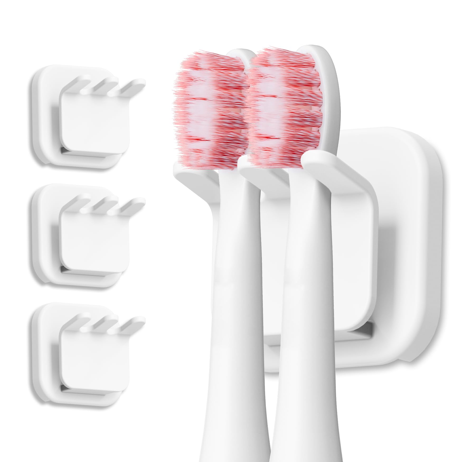 Amazon.com: 3 Pack Electric Toothbrush Holder Wall Mounted, 3 in 1 Self ...