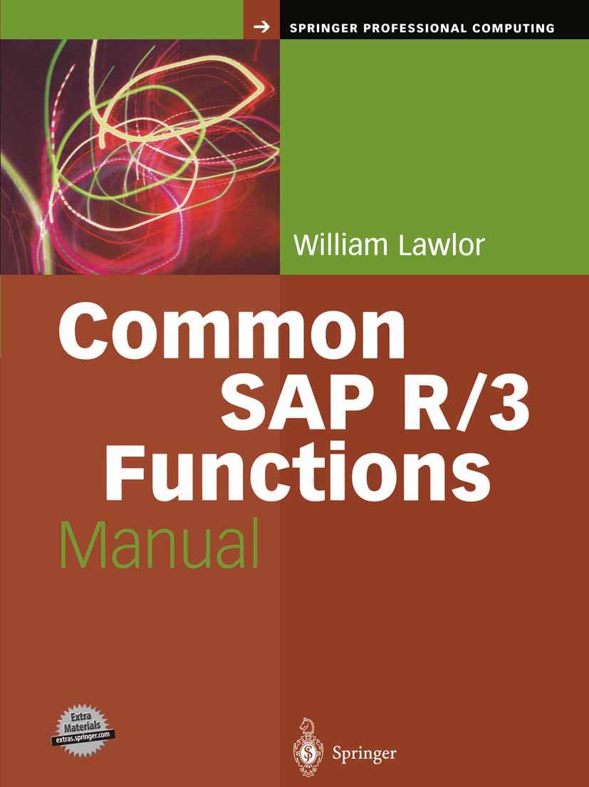 Amazon.com: Common SAP R/3 Functions Manual (Springer Professional ...