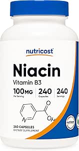 Amazon.com: Nutricost Niacina (vitamina B3) 100 mg, 240 cápsulas - con enjuague, sin OMG, sin ...
